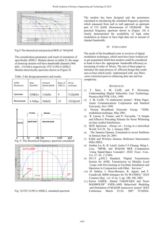 Design and Performance Evaluation Of Modulation Techniques Suitable For ADSL modem | PDF