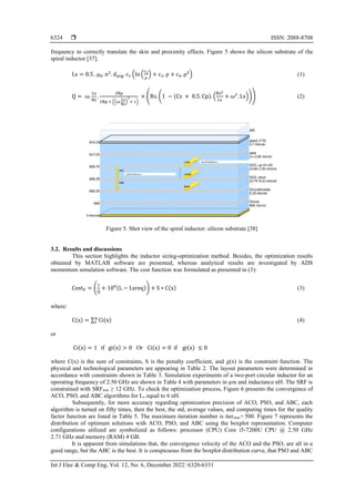 Radio-frequency circular integrated inductors sizing optimization using bio-inspired techniques ...