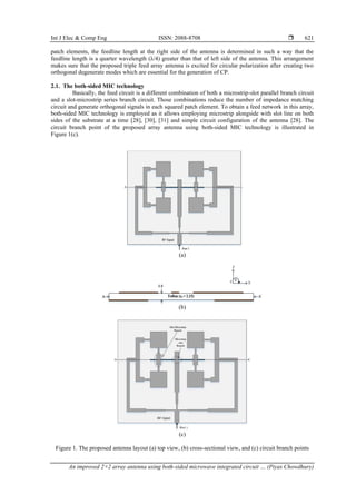 An improved 2×2 array antenna using both-sided microwave integrated circuit technology for ...