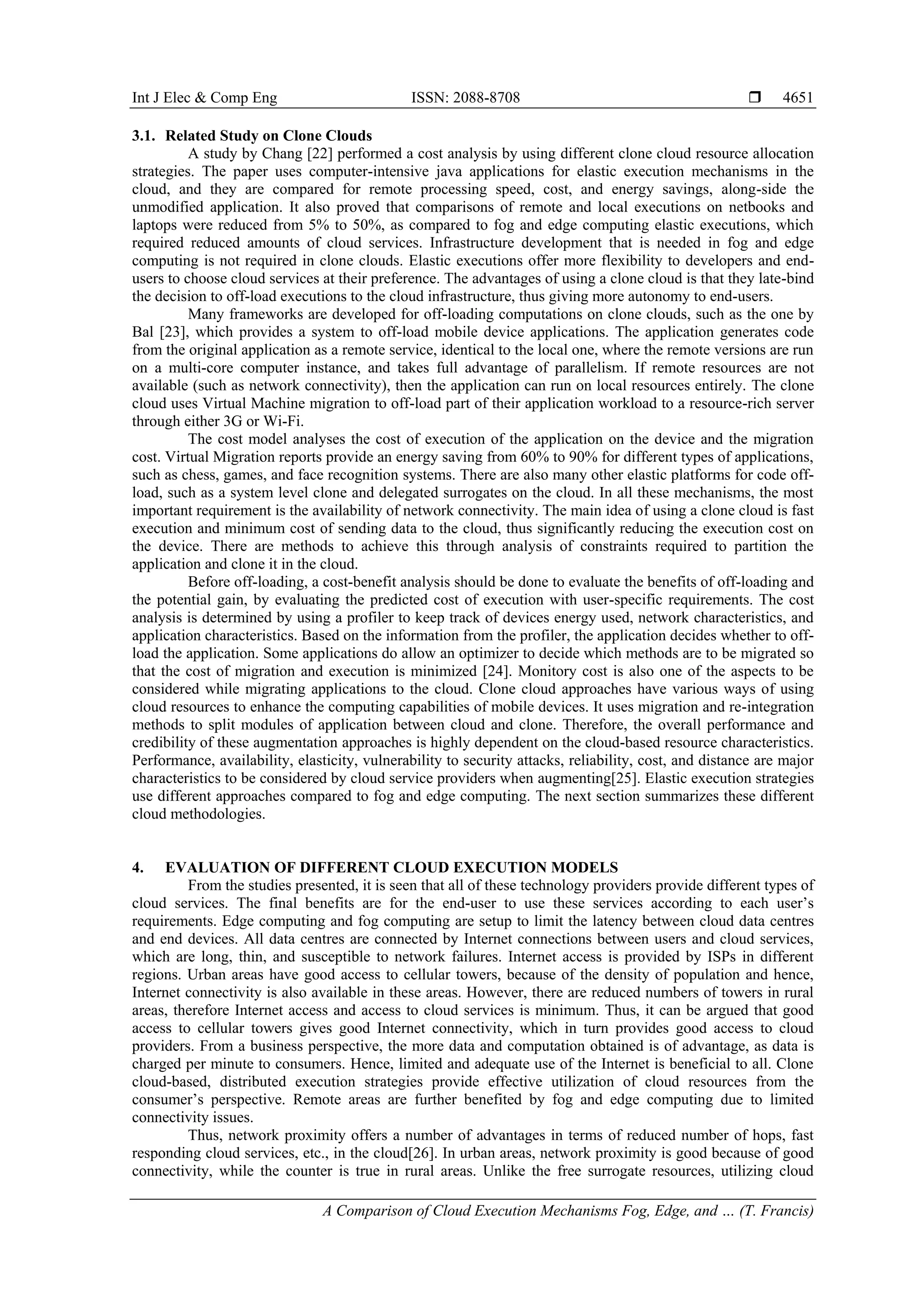 A Comparison of Cloud Execution Mechanisms Fog, Edge, and Clone Cloud Computing | PDF