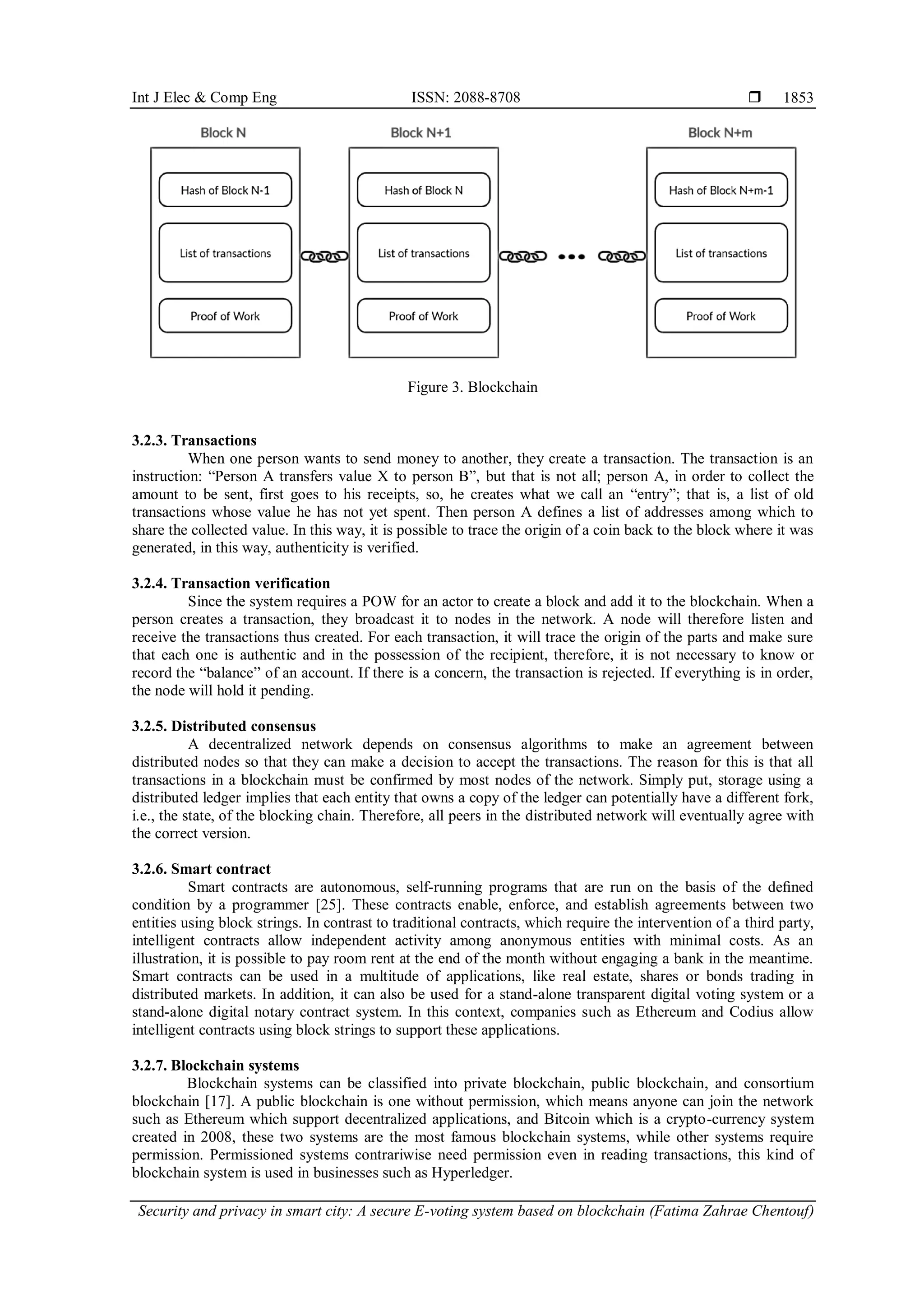 Security and privacy in smart city: a secure e-voting system based on blockchain | PDF