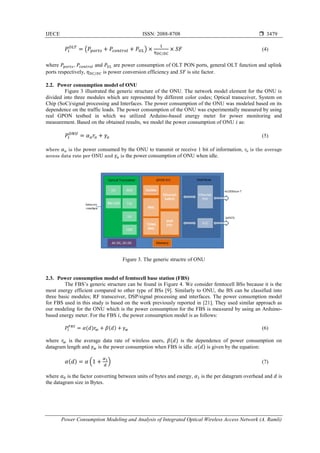 Power Consumption Modeling and Analysis of Integrated Optical-Wireless Access Network | PDF ...