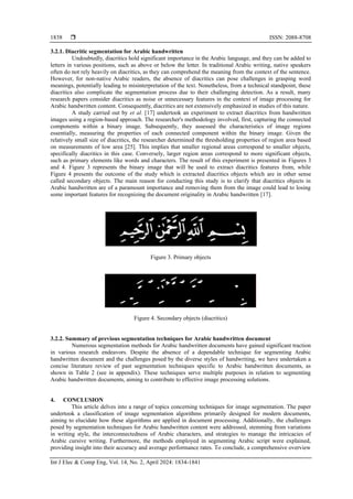 Segmentation techniques for Arabic handwritten: a review | PDF
