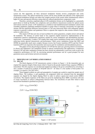 A Carrierless Amplitude Phase (CAP) Modulation Format: Perspective and Prospect in Optical ...