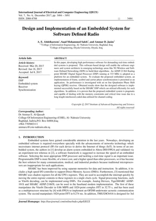 Design and Implementation of an Embedded System for Software Deﬁned Radio | PDF