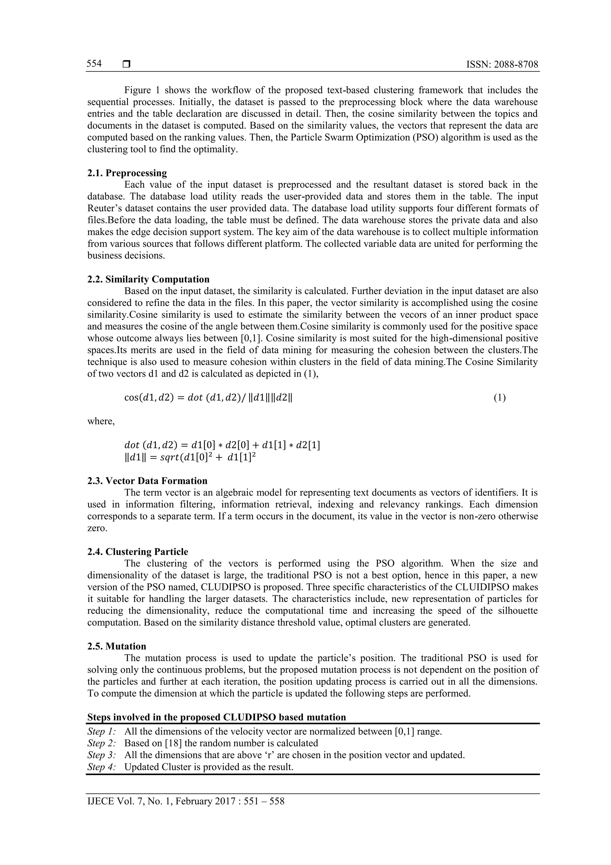 An Improved Similarity Matching Based Clustering Framework For Short And Sentence Level Text Pdf