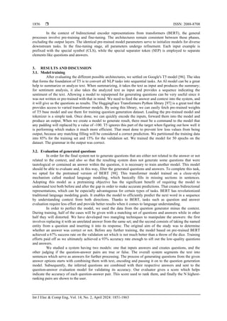 Development of system for generating questions, answers, distractors using transformers | PDF