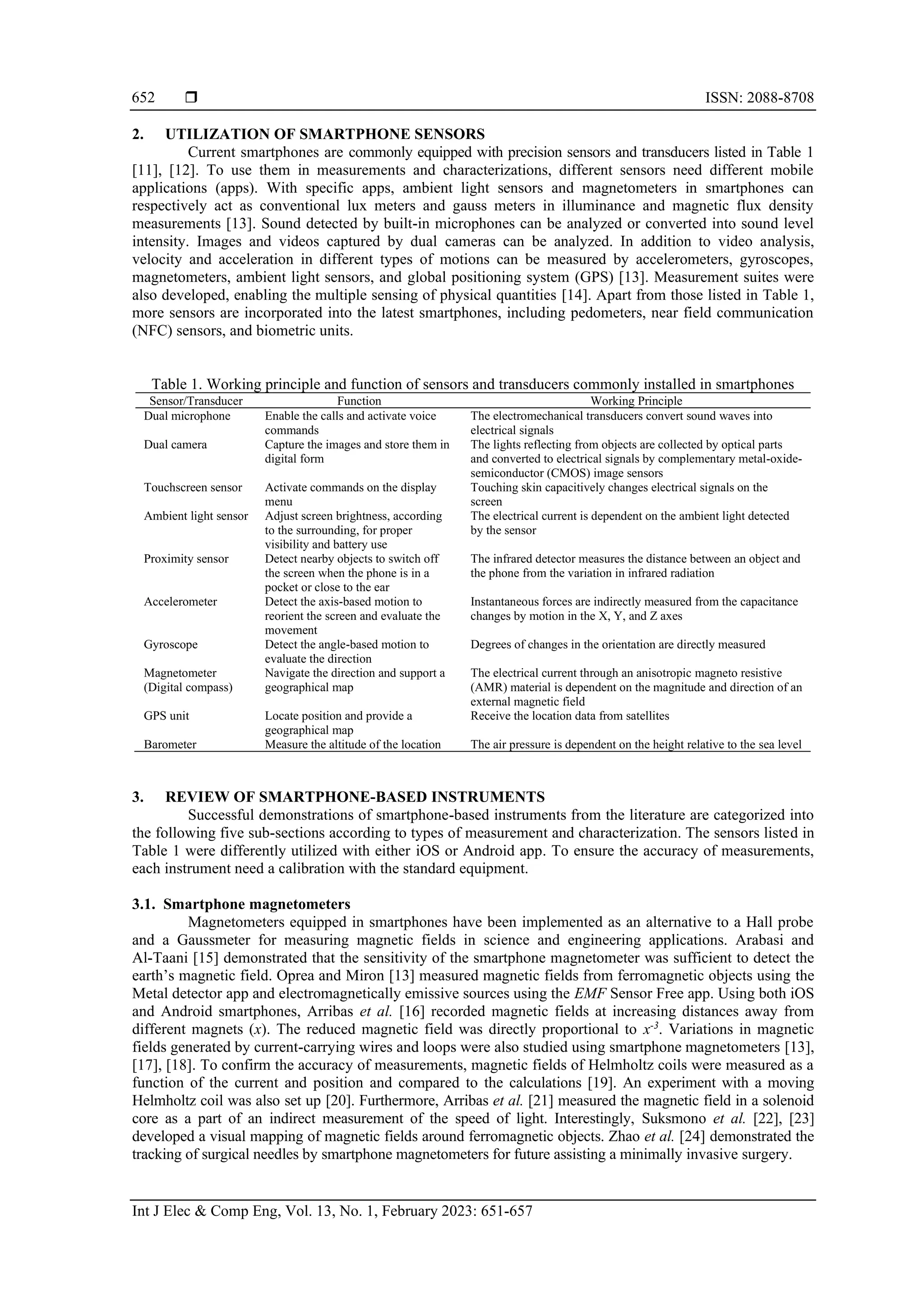Smart scientific instruments based on smartphones: a brief review | PDF