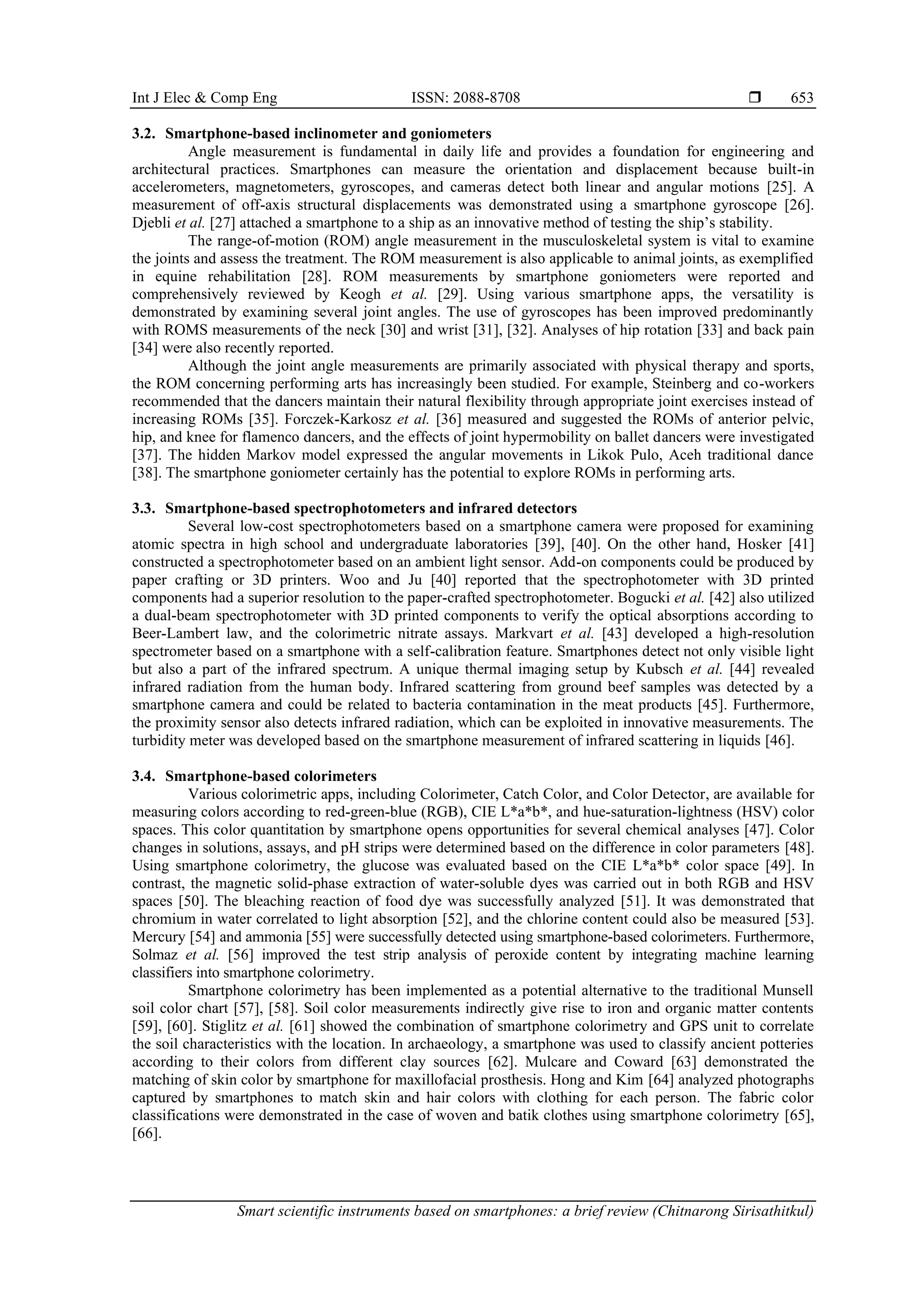 Smart scientific instruments based on smartphones: a brief review | PDF