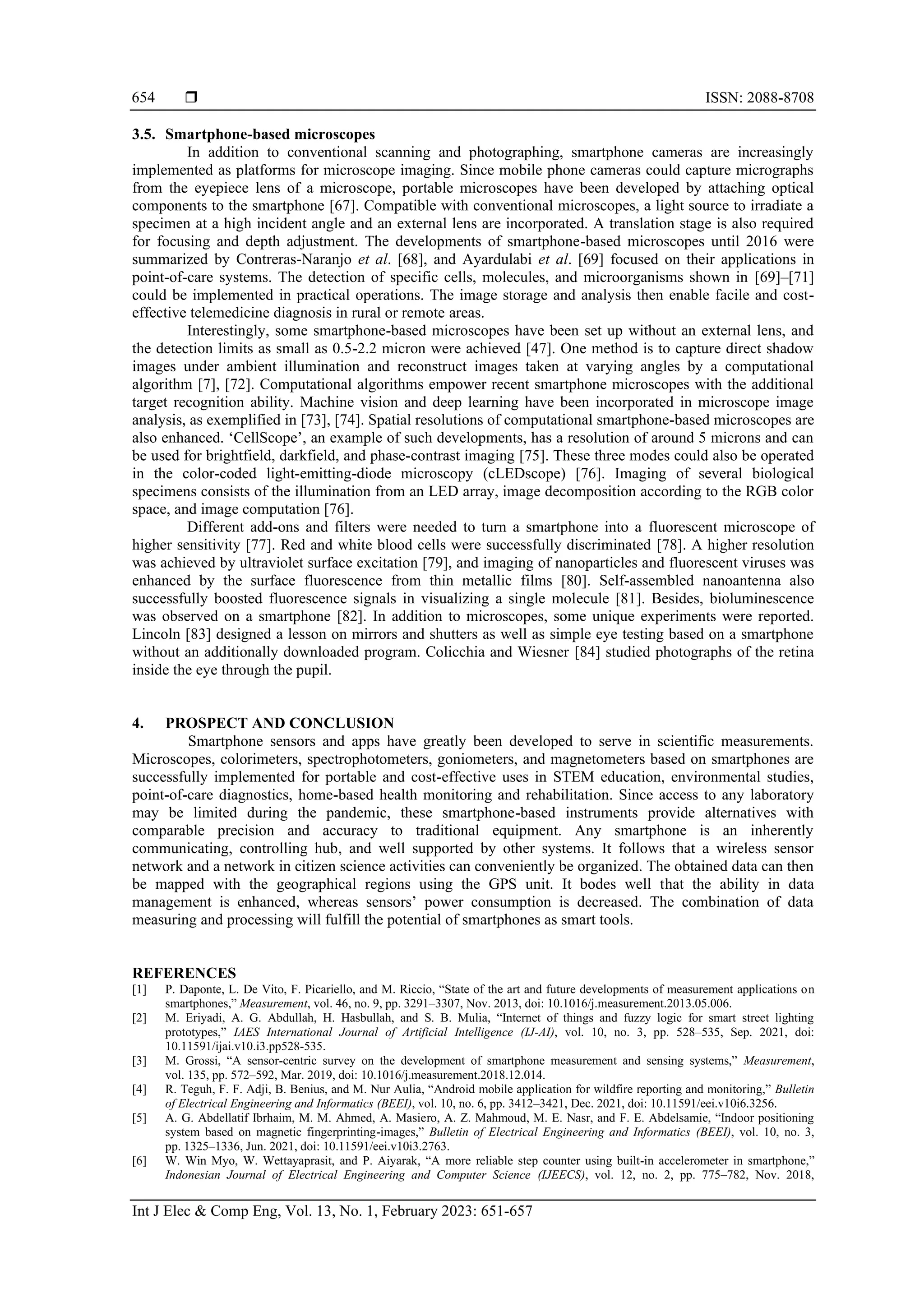 Smart scientific instruments based on smartphones: a brief review | PDF