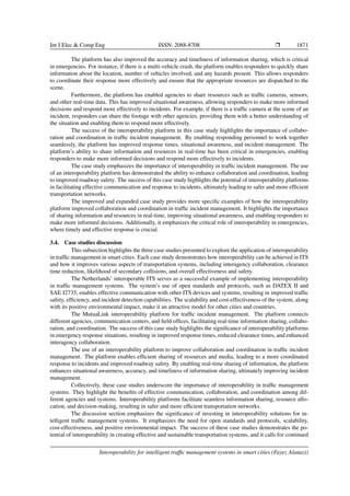 Interoperability for intelligent traffic management systems in smart cities | PDF