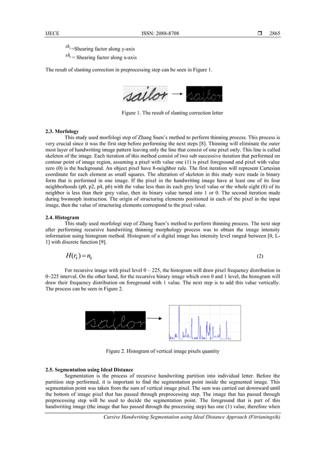 Cursive Handwriting Segmentation Using Ideal Distance Approach Pdf