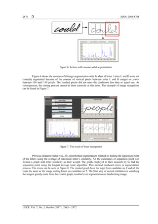 Cursive Handwriting Segmentation Using Ideal Distance Approach | PDF