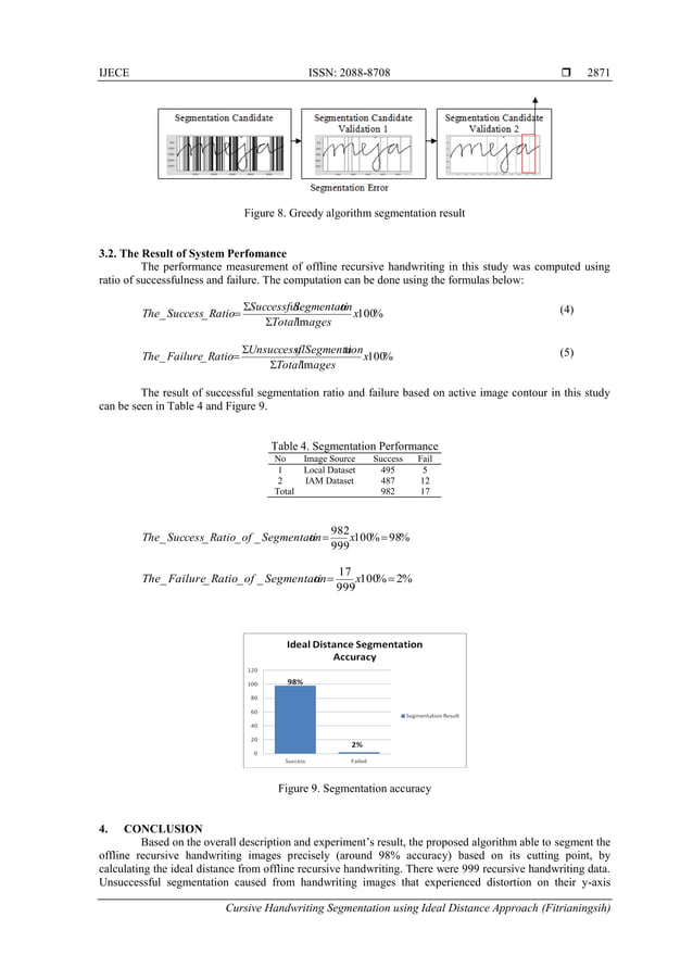 Cursive Handwriting Segmentation Using Ideal Distance Approach | PDF