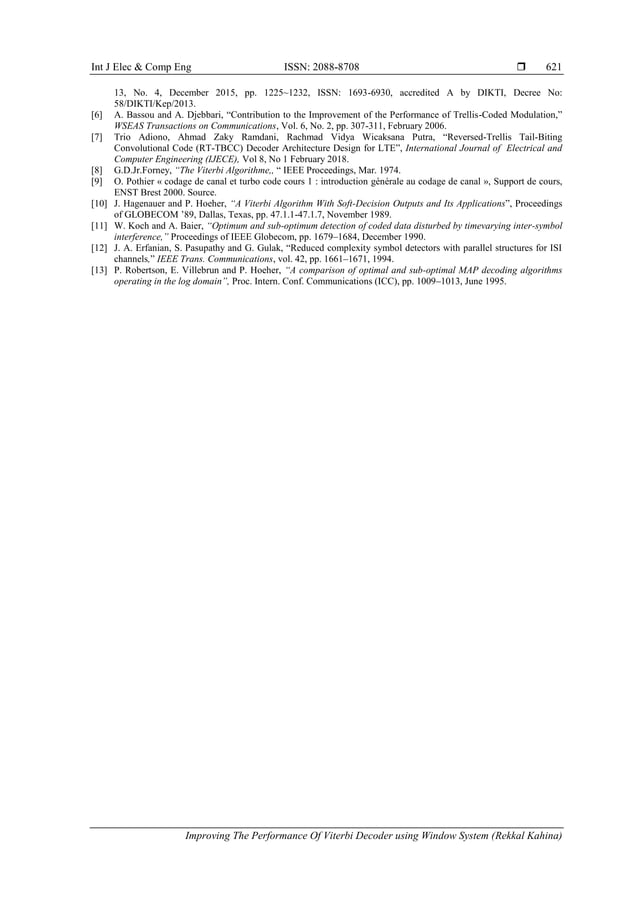 Improving The Performance Of Viterbi Decoder Using Window System Pdf