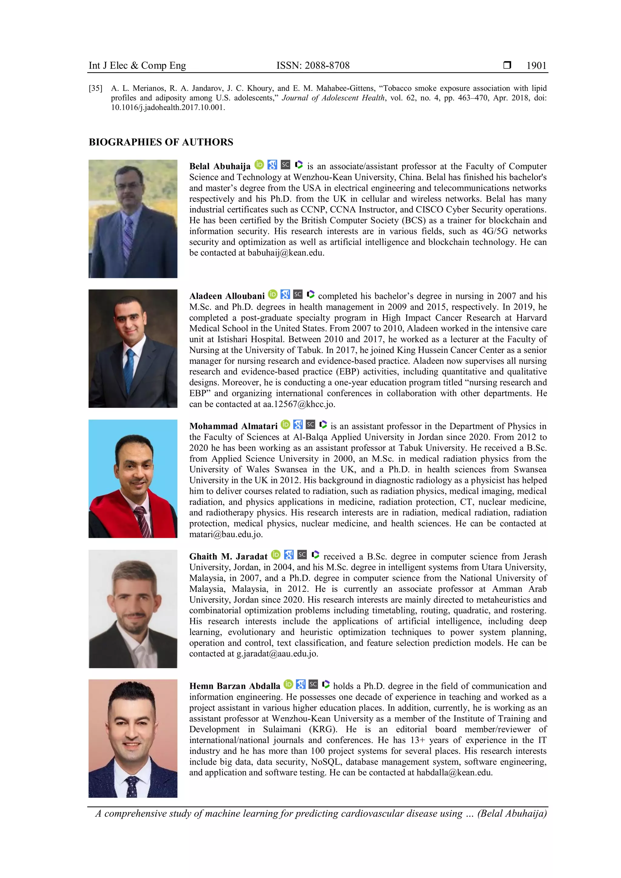 A comprehensive study of machine learning for predicting cardiovascular ...