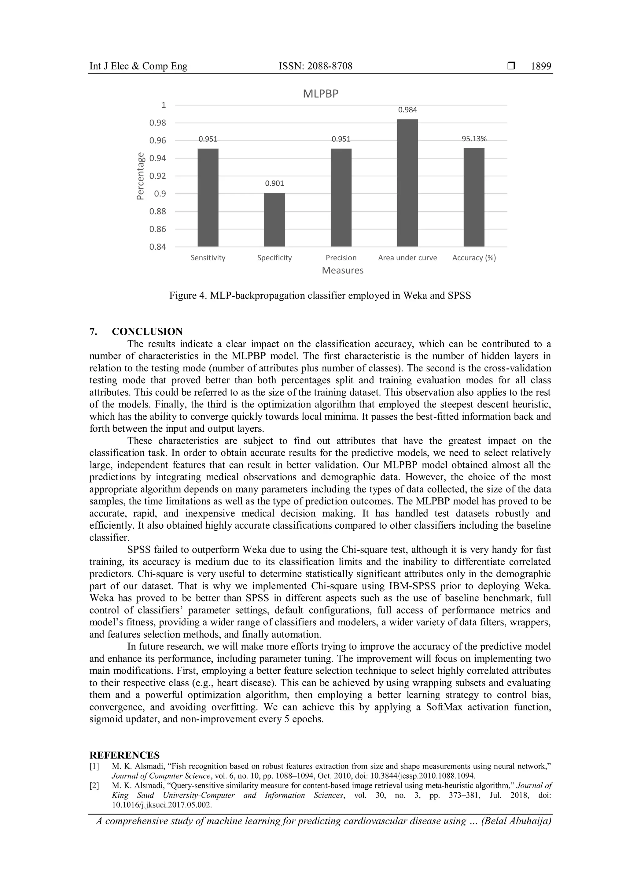 A comprehensive study of machine learning for predicting cardiovascular disease using Weka and ...