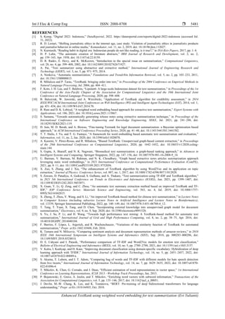 Enhanced TextRank using weighted word embedding for text summarization | PDF