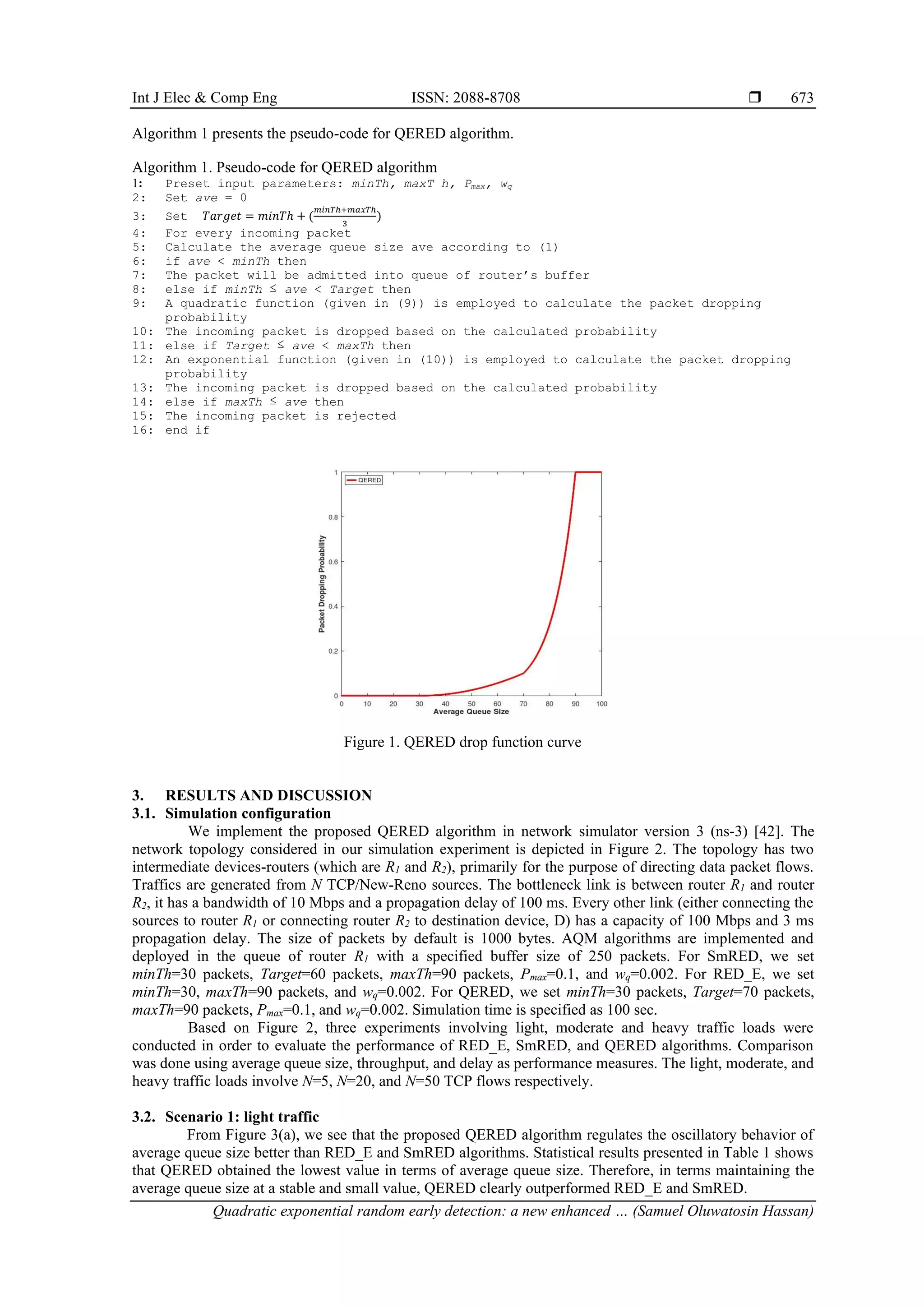Quadratic exponential random early detection: a new enhanced random early detection-oriented ...