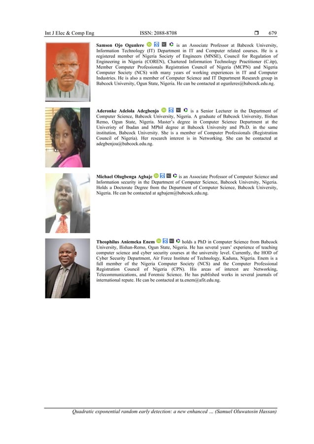 Quadratic exponential random early detection: a new enhanced random early detection-oriented ...