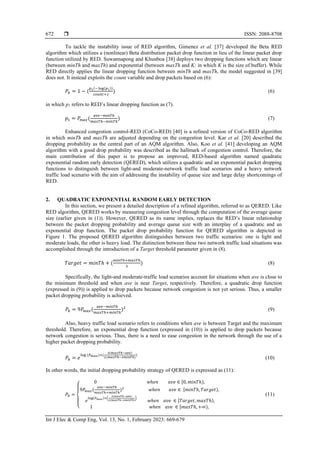 Quadratic exponential random early detection: a new enhanced random early detection-oriented ...