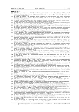 Quadratic exponential random early detection: a new enhanced random early detection-oriented ...