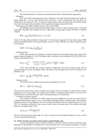 Image encryption algorithm based on the density and 6D logistic map | PDF