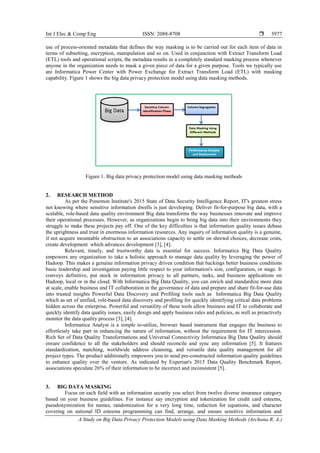 A Study on Big Data Privacy Protection Models using Data Masking Methods | PDF