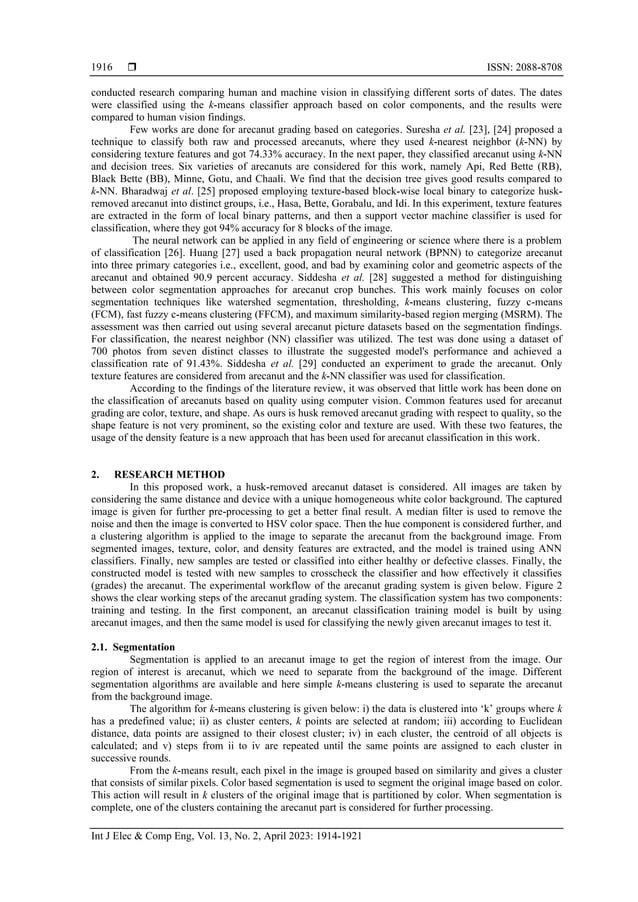 Classification of arecanut using machine learning techniques | PDF