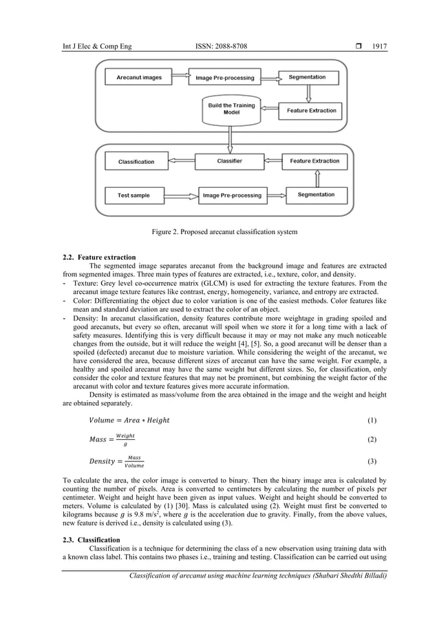 Classification of arecanut using machine learning techniques | PDF