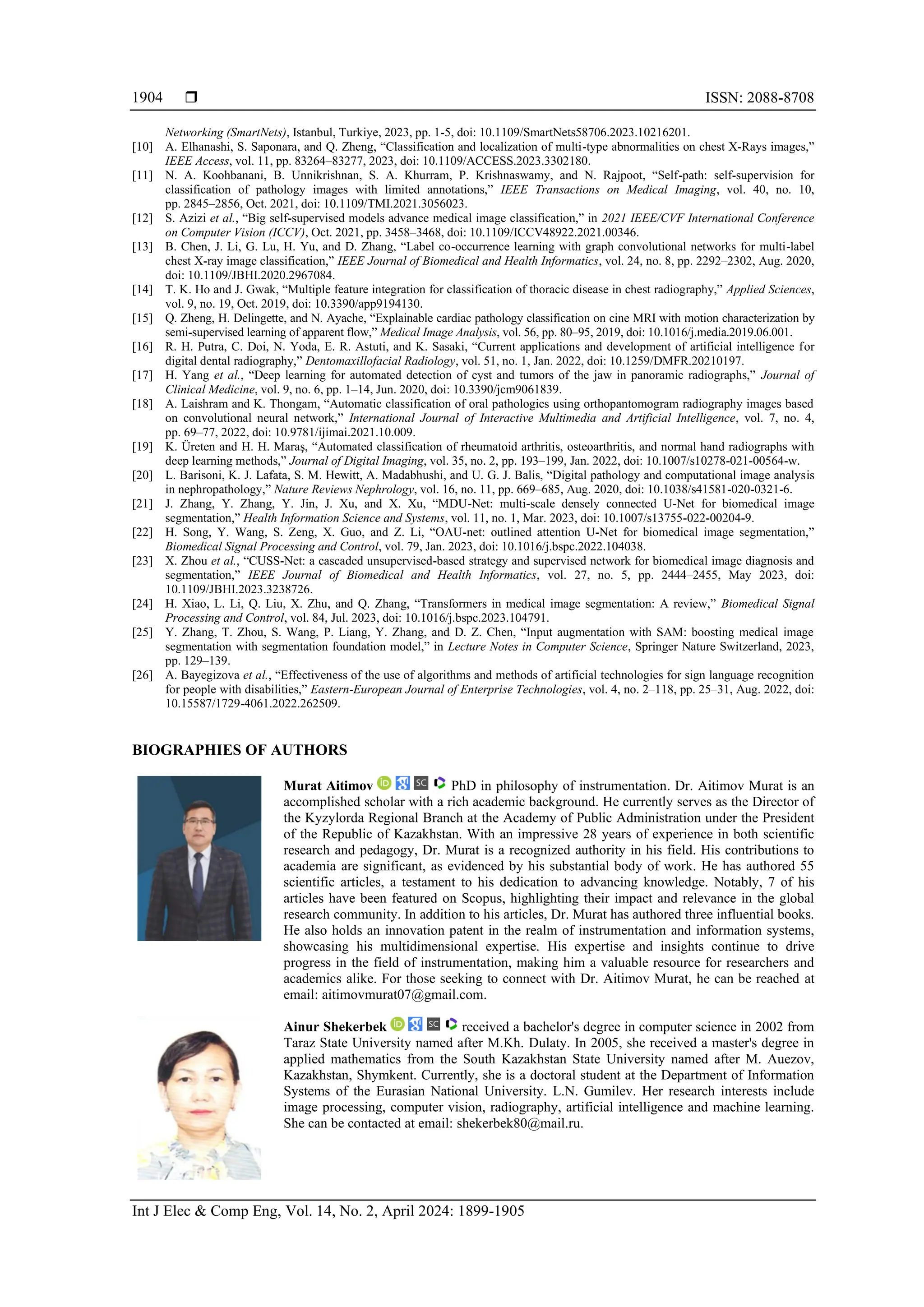 Classification Of Pathologies On Digital Chest Radiographs Using