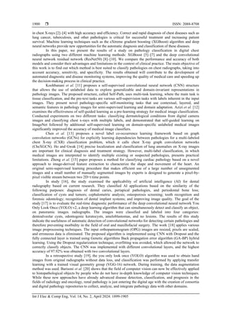 Classification of pathologies on digital chest radiographs using machine learning methods | PDF