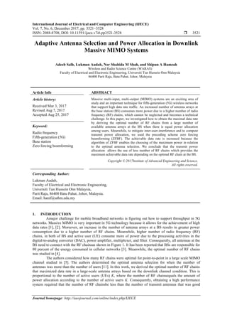 Adaptive Antenna Selection and Power Allocation in Downlink Massive ...