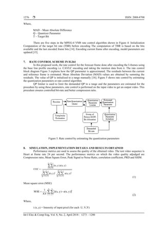 Evaluation and Analysis of Rate Control Methods for H.264/AVC and MPEG-4 Video Codec | PDF ...