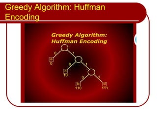 Greedy algorithm huffman encoding | PPT