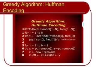 Greedy algorithm huffman encoding | PPT