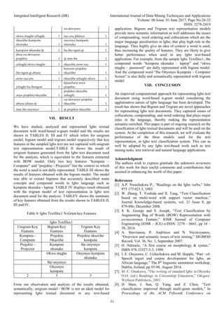 Analysis and Representation of Igbo Text Document for a Text-Based System | DOC | Computing ...