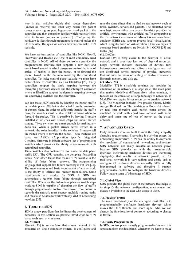 Software Defined Networking A Concept And Related Issues Pdf