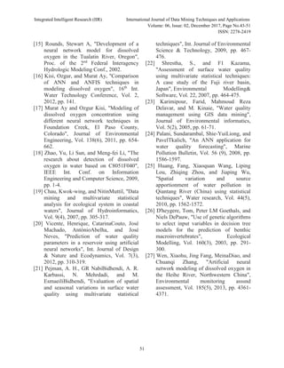 A Survey on the Analysis of Dissolved Oxygen Level in Water using Data Mining Techniques | DOCX