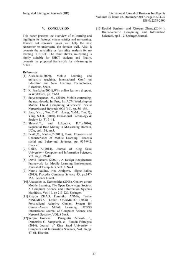 An analysis of Mobile Learning Implementation in Shinas College of ...