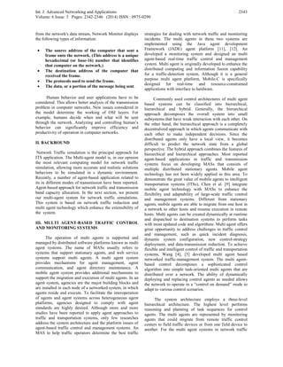 Network Monitoring and Traffic Reduction using Multi-Agent Technology | PDF | Computer ...