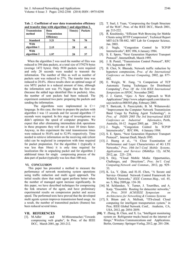 Network Monitoring and Traffic Reduction using Multi-Agent Technology | PDF | Computer ...