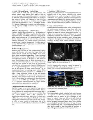 An Overview: Treatment of Lung Cancer on Researcher Point of View | PDF