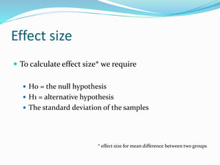 Sample Size Estimation and Statistical Test Selection | PPT