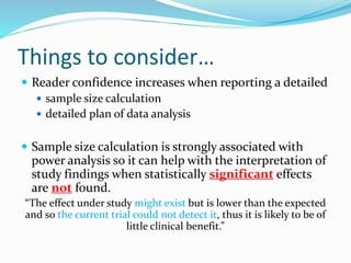 Sample Size Estimation and Statistical Test Selection | PPT