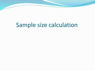 Sample Size Estimation and Statistical Test Selection | PPT