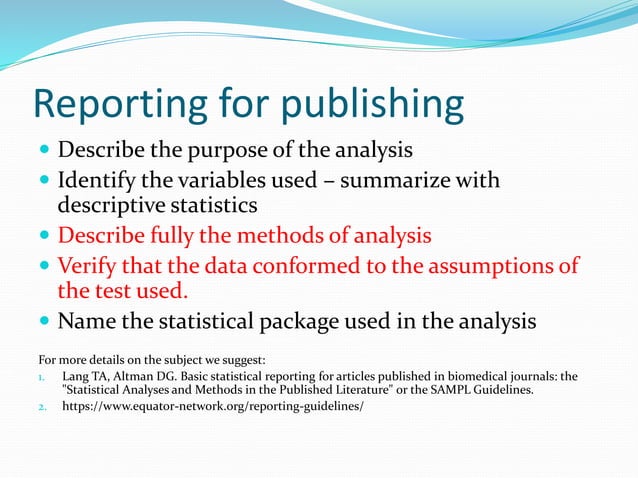 Sample Size Estimation And Statistical Test Selection Ppt