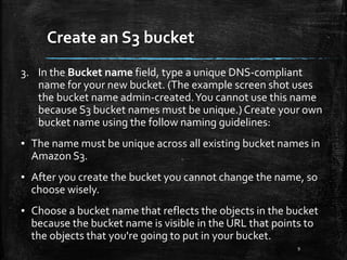 Aws overview part 1(iam and storage services) | PPTX | Cloud Computing | Internet