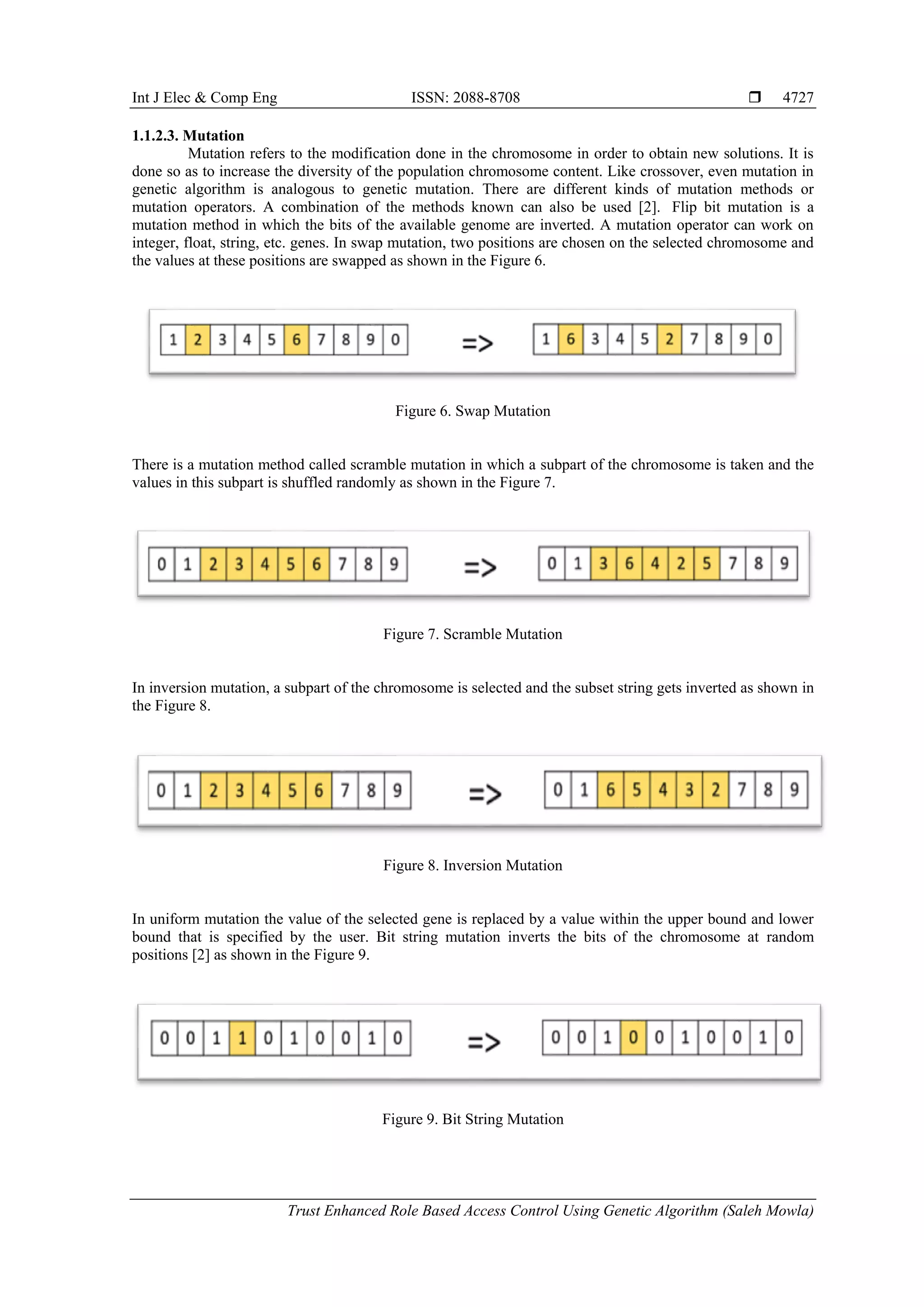 Trust Enhanced Role Based Access Control Using Genetic Algorithm | PDF