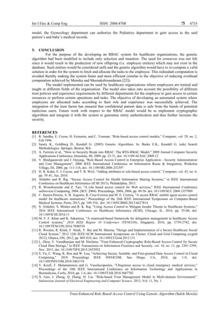 Trust Enhanced Role Based Access Control Using Genetic Algorithm | PDF